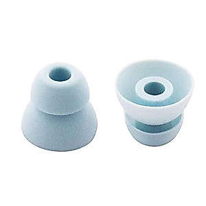 Rayker Ear Tips Compatible with Powerbeats Pro, Soft Silicone Earbud Tips Eartips, S/M/L/ Double Flange Sizes Include, Compatible with Powerbeats Pro PB Pro, 8 Pairs, Glacier Blue