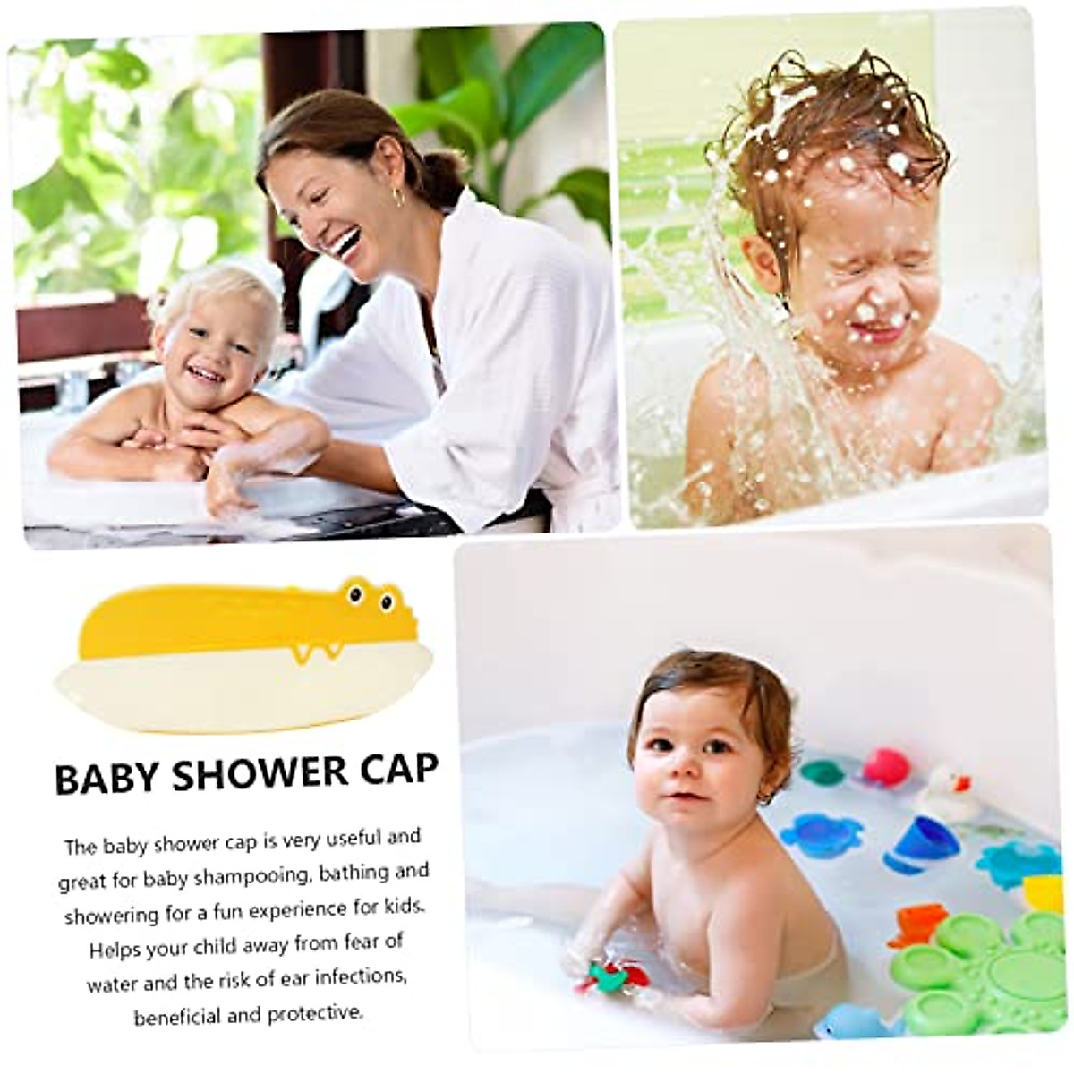 Totority 2pcs Children's Shampoo Cap bath rinser baby shower hair caps baby shampoo cap hair washing hat kids water guard visor kids shampoo kids shower hats shower head portable pp toddler