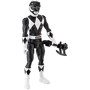 Power Rangers Mighty Morphin Black Ranger 12-Inch Action Figure Toy Inspired by Classic TV Show, with Power Axe Accessory