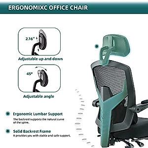JHK Ergonomic Home Office Mesh Chair, Solid Black