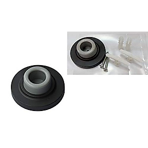 QCAA Heavy Solid Metal Wall Mount Concave Door Stop, Wall Protector, 2-1/2" Diameter, ORB Oil Rubbed Bronze, 2 Pack, Made in Taiwan