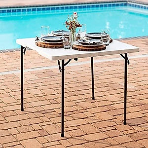 Lifetime 80273 Fold in Half Square Table, 34 Inch, White