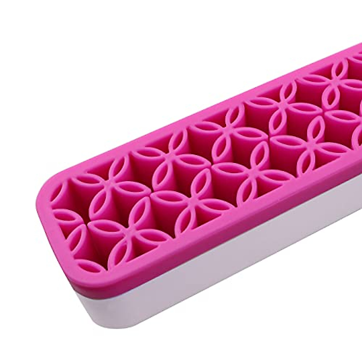 NX Garden Brush Storage Box Sew Desktop Organizers Diamond Painting Pen Holder Sewing Craft Tool Holder, Rose Red