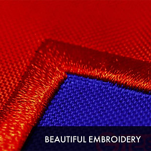 G128 Combo Pack: USA American Flag 3x5 Ft Embroidered Stars & Christian Flag 3x5 Ft Embroidered