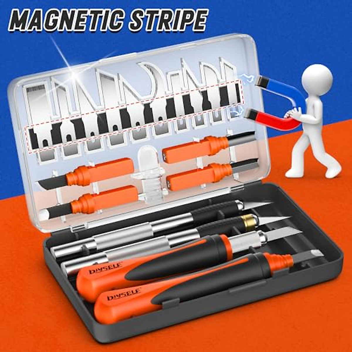 DIYSELF 22 Pack Craft Knife Set with Case | Exacto Knife for Crafting | Exacto Knives | Precision Knife | Exactly Knife | Hobby Knife Set | Exacting Knife