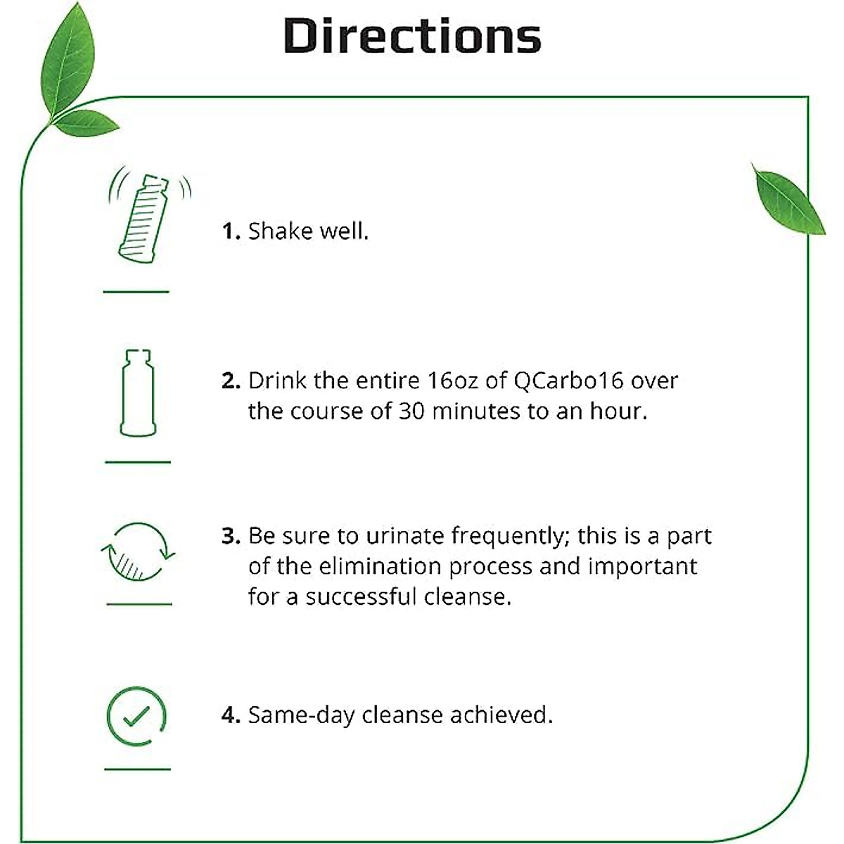 Herbal Clean QCarbo16 Detox Cleanse, Premium Same-Day Detox, Grape Flavor, 16 Fl Oz