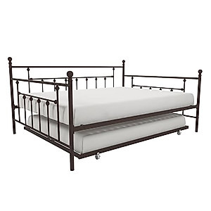DHP Manila Metal Daybed and Trundle, Queen, Bronze