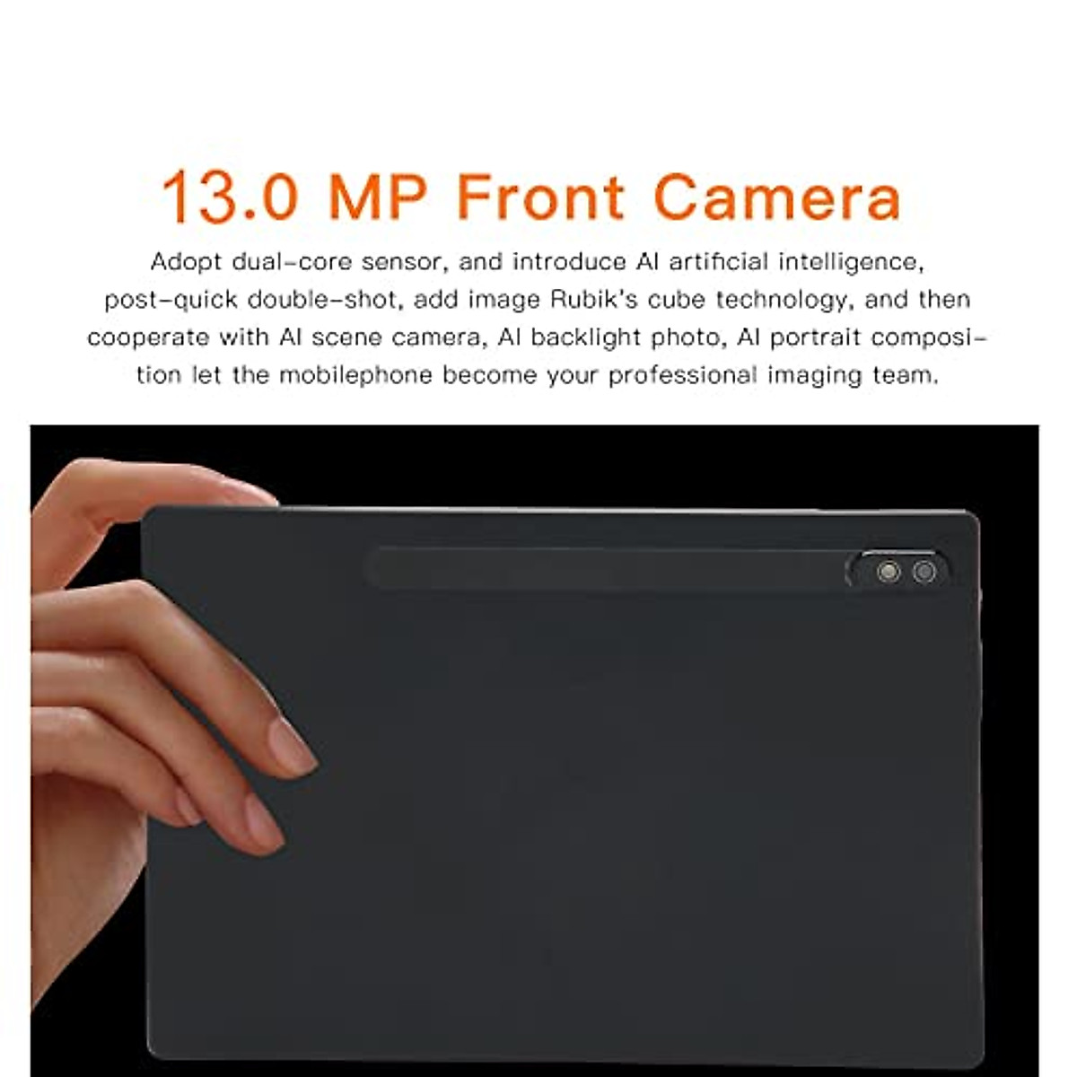 Office Tablet, 10 IPS 7000mAh 2 Card Slots Dual Camera Student Tablet 6GB RAM 256GB ROM for Work (U.S. regulations)