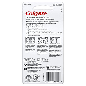 Colgate Charcoal Dental Floss, Mint - 2 Pack