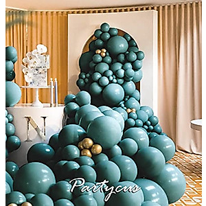 Dusty Blue Balloon Garland Slate Blue Latex Balloons Different Sizes Dark Teal Pastel Balloon Arch Kit for Neutral Baby Shower Wedding Teddy Bear Birthday Party Decoration