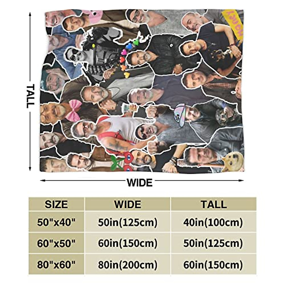 Blanket Jeffrey Dean Morgan Soft and Comfortable Warm Fleece Blanket for Sofa,Office Bed car Camp Couch Cozy Plush Throw Blankets Beach Blankets