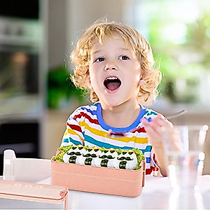 JSVSLTD 28pcs Bento Lunch Box Kit, 3 Layer Stackable Leakproof Lunch Container for Office Work Picnic (Pink)