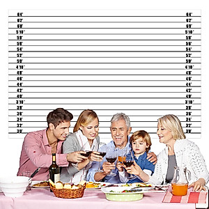 Mugshot Police Lineup Height Charts Banner Accurate Measurements Theme Decor for Girls Bridal Shower Birthday Party Wedding Bachelorette Party Supplies Night Out Party Decorations Backdrop Background