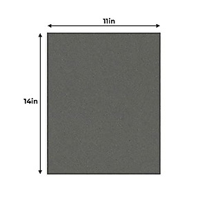 Charcoal Grey 11x14 Backing Board - Uncut Photo Mat Board (10-Sheets)