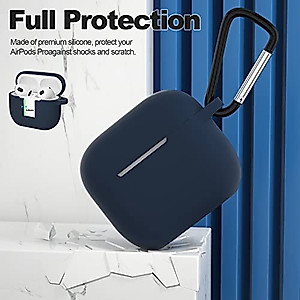 ATUAT AirPods 3 Case, Protective Silicone Cover for AirPods 3rd Generation Case 2021, Wireless Charging - Dark Blue