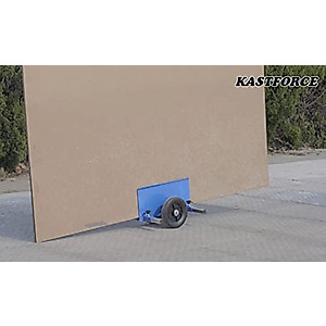 KASTFORCE KF4002 Panel Dolly, 600 Lbs Capacity, Drywall Mover with 8" Non-Flat Wheels, Adjustable Clamp Panel Cart, Wood Mover, Drywall Dolly, Door Dolly