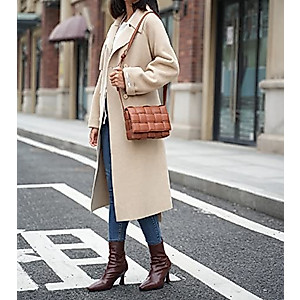 MKF Collection Woven Crossbody bag for women, Vegan Leather Designer Braided Shoulder bag messenger Purse