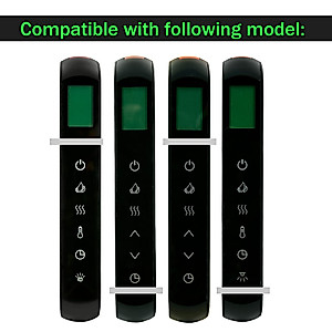Replacement Remote Control for HHT Simplifire Electric Fireplace SF-ALL40-BK SF-ALL48-BK SF-ALL60-BK SF-ALL84-BK SF-ALLP50-BK SF-ALLP60-BK SF-ALLP72-BK SF-SC43-BK SF-SC55-BK SF-SC78-BK