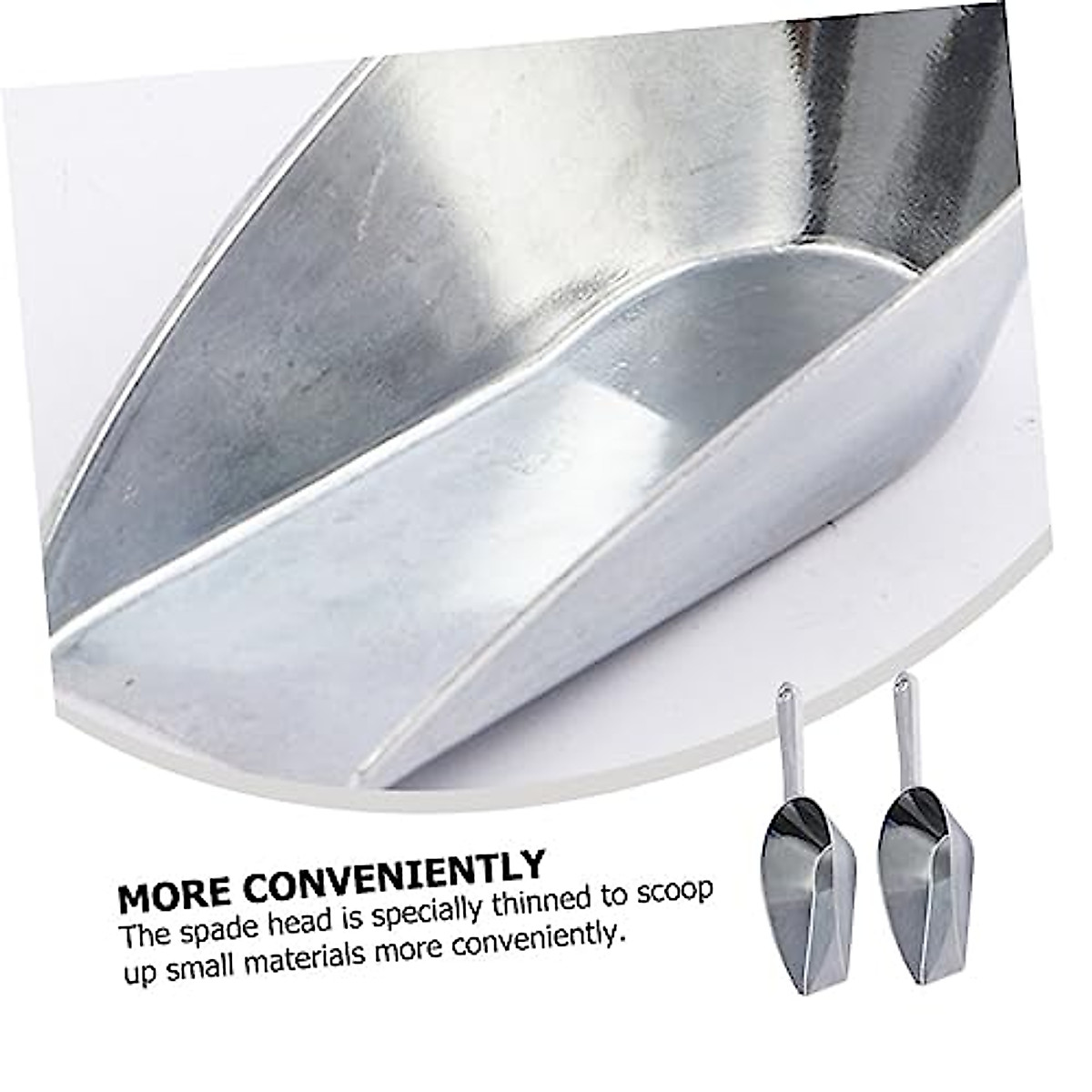 Zerodeko 2pcs Ice Scoop Condiments Scoop Metal Food Scoop Kitchen Scoops Pooper Scooper Metal Ice Cube Candy Stainless Steel Ice Scoop Professional Bar Scoop Professional Ice Scoop Silver