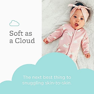 MONICA + ANDY Unisex Organic Cotton On The Go One-Piece Welcome to The World, White, 6-9 m