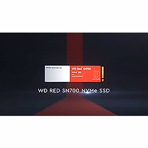 Western Digital 2TB WD Red SN700 NVMe Internal Solid State Drive SSD for NAS Devices - Gen3 PCIe, M.2 2280, Up to 3,400 MB/s - WDS200T1R0C