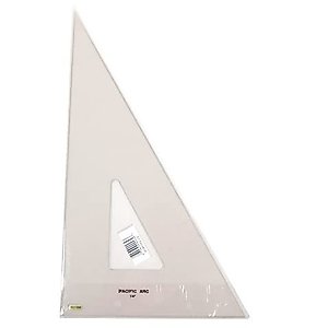 Pacific Arc Drafting Triangle, 14-inch, 30/60/90 Degrees, w/Inking Edge, Topaz