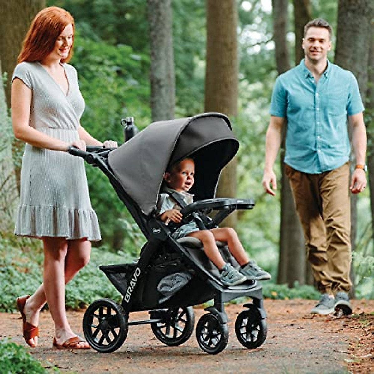 Chicco Bravo LE ClearTex Quick-Fold Stroller - Pewter | Grey