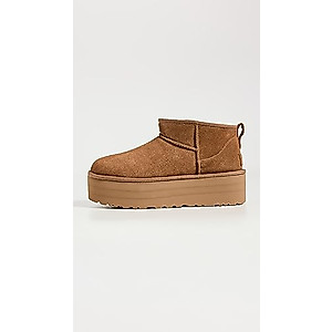 UGG Women's Classic Ultra Mini Platform Fashion Boot, Chestnut, 7
