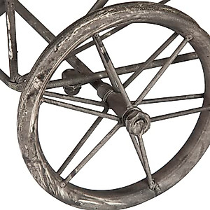 Creative Co-op Vintage Metal Laundry Basket with Wheels 25" x 15" x 26 3/4" (W x D x H)