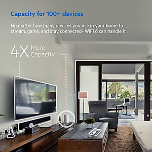 Linksys MX10600 Velop AX Whole Home WiFi 6 System: Wireless Router and Extender, 5.3 Gbps, 6,000 sq ft Range, 100 devices (2-Pack)