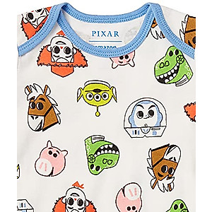 Amazon Essentials Disney | Marvel | Star Wars Baby Boys' Short-Sleeve Bodysuits, Pack of 6, Toy Story Play Nice, 12 Months