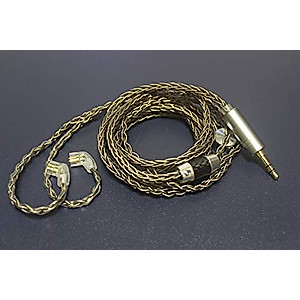 Youkamoo 3.5mm 8 Core Silver Plated Braided Earphone Replacement Upgrade Cable Silver Plated Wire Earphone Cable for ZSN Pro ZS10 Pro NF2u KZ ZSX QDC IEMs (QDC)