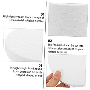 16pcs White Foam disc Fake Cake Tray Foams Cake Tray Foams Cake Stand Craft Foam Round Foam Circles Craft DIY Foams Round Cake pan Foams Cake Plate Unique Bottom Bracket Child