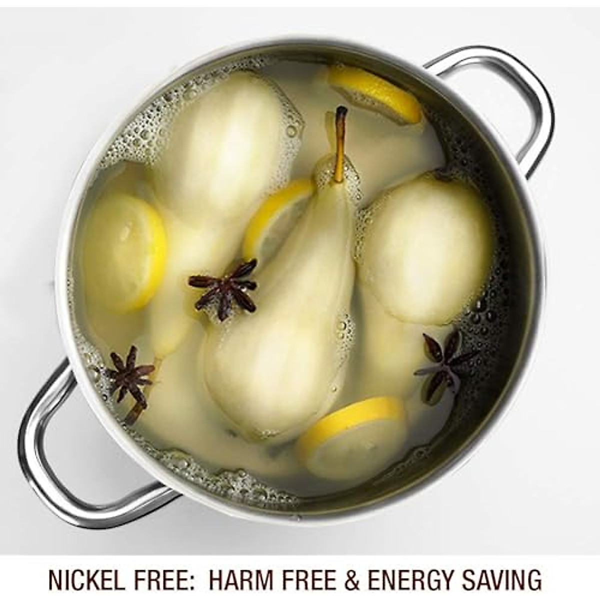 HOMICHEF Stock Pot 6 Quart Nickel Free Stainless Steel - 6 Quart Pot With Lid and Handle - 6Qt Saucepan With Lid - Soup Pot Small Cooking Pot 6 Quart - 6 Qt Pot With Glass Lid - Induction Pot With Lid