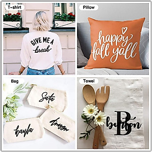 White HTV Heat Transfer Vinyl Bundle: 13 Pack 12" x 10" White Iron on Vinyl for T-Shirt, White Heat Transfer Vinyl for Cricut, Silhouette Cameo or Heat Press Machine