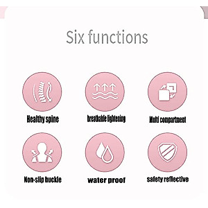 MQUN Cute Backpack Travel Backpack School Bag Multifunctional School Durable School Bag with Doll Pendant