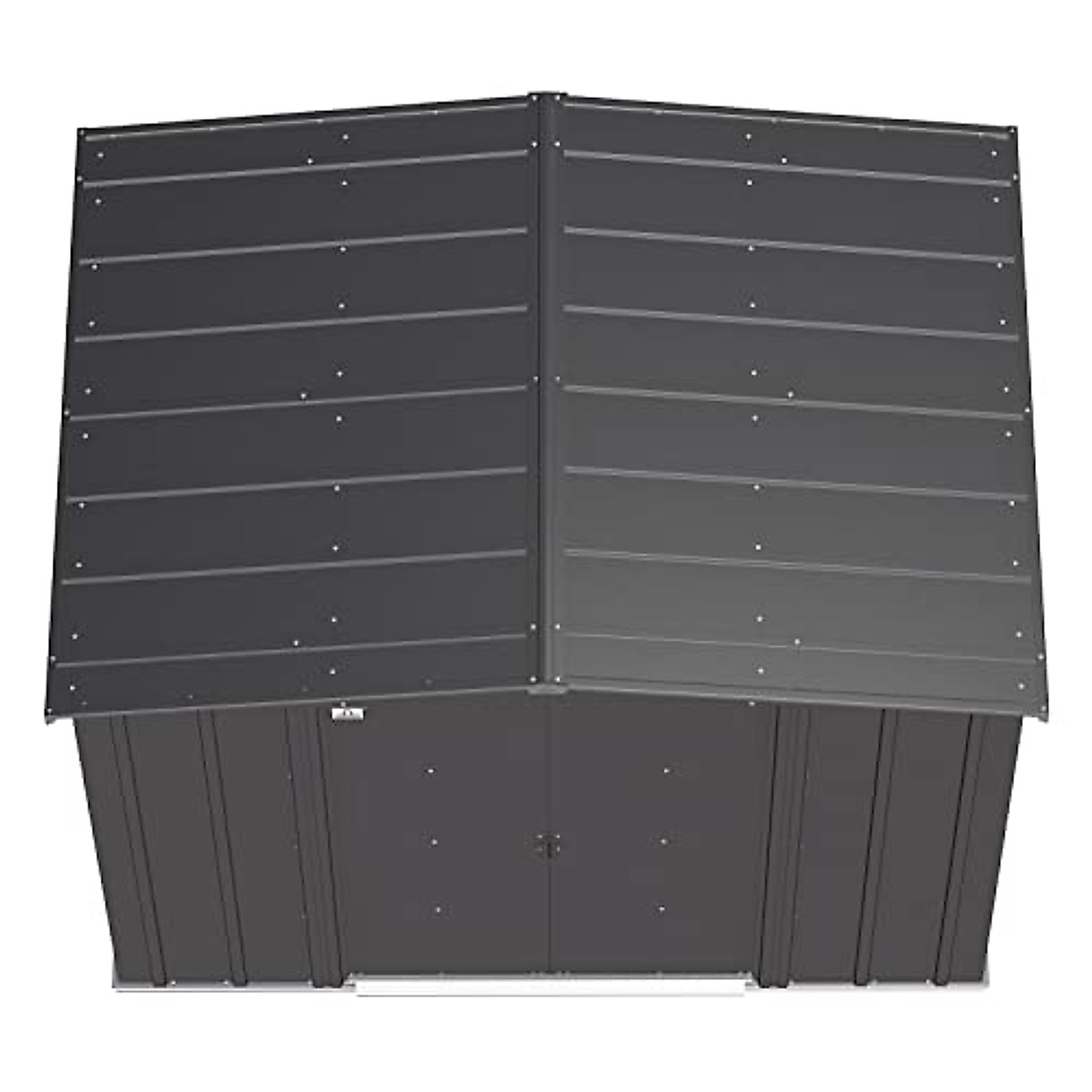 Arrow Shed Classic 8' x 6' Outdoor Padlockable Steel Storage Shed Building, Charcoal