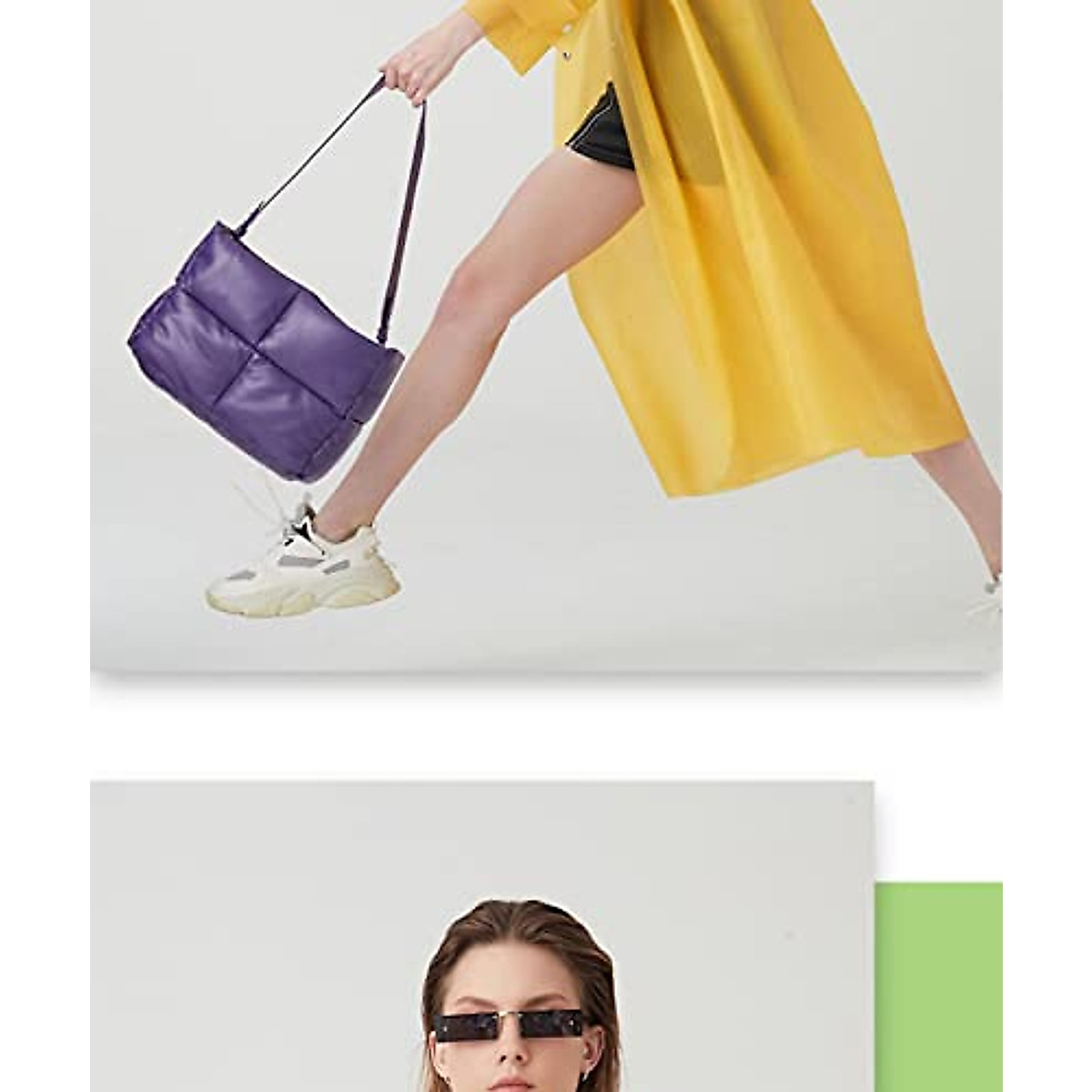 Cotton Down Padded Handbags Quilted Puffy Tote Bag for Women Lightweight Shopping Dating Working Traveling Bag