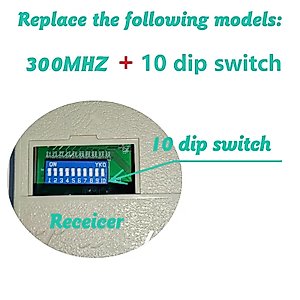 Garage Gate Door Opener Remote Transmitter,Replacement for Linear Multicode 3089 MCS308911,10 Dip Switch,Visor Clip,300mhz,2 Pack
