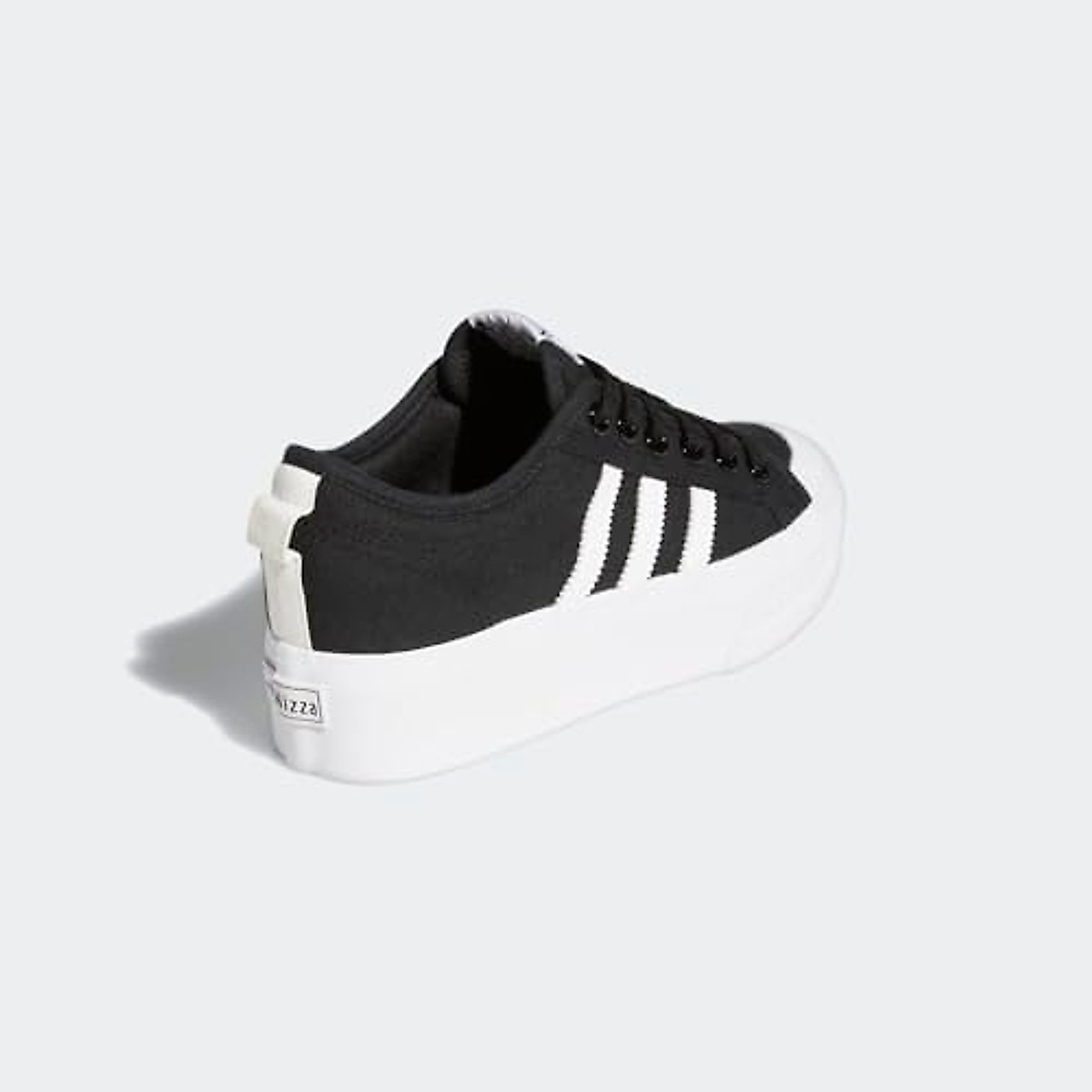adidas Originals Women's Nizza Platform, Black/White/White, 9