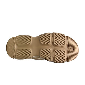 CLOUDAIR Woman's Maya Fashion Sneakers - Breathable Walking Shoes - Classic Casual Sneakers for Running, Gym Workout - Non Slip High Sole Fashion Sneakers Tan