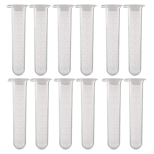 200pcs Tubes, 10ml Plastic EP Tube Round Bottom Centrifuge Tube, Clear Graduated Test Tubes with Snap Cap for Sample Storage