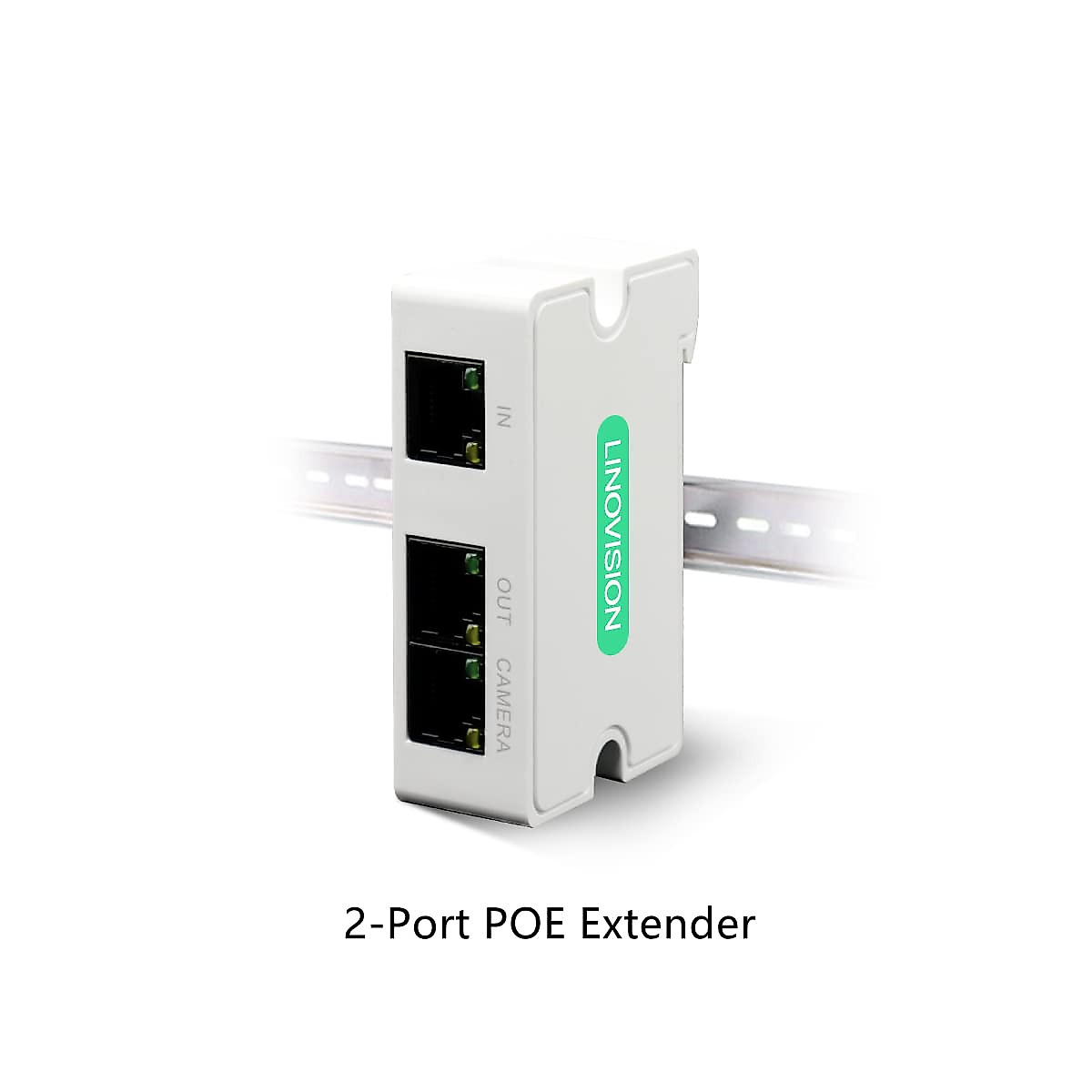 【Upgraded】 LINOVISION POE Over Coax EOC Converter+ Mini Passive 2 Port POE Extender IP Over Coax Max 3000ft Power and Data Transmission Over Regular RG59 Coaxial Cable