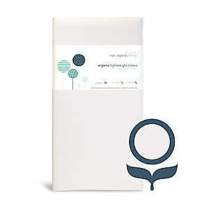 Naturepedic Organic Crib Natural Mattress - Classic Lightweight - Non-Toxic Baby and Toddler Bed - 52" x 28"