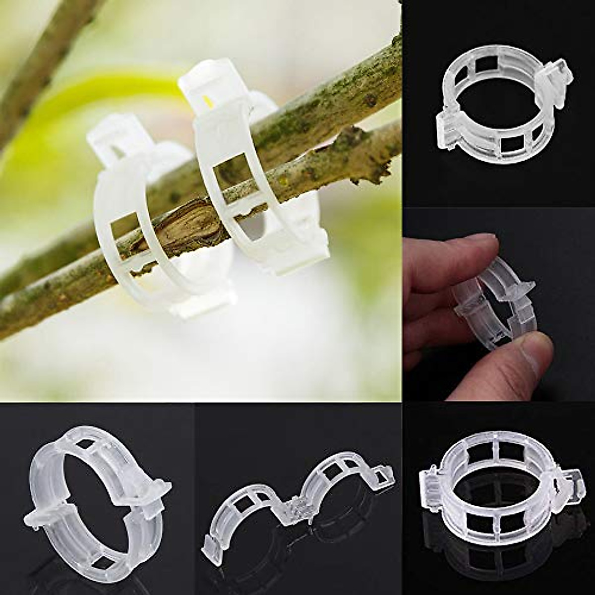 300PCS Plant Support Garden Clips,Tomato Trellis Clips Crop Clip for Vine Vegetables Flower Tomato Orchid to Grow Upright,Healthier