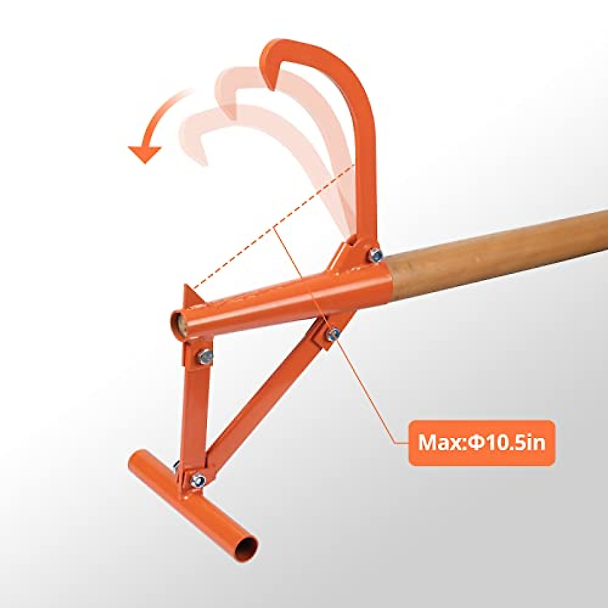 Timberjack Wood Log Lifter 49" Wood Handle , Steel Timberjack ,Heavy-Duty Steel Log Jack