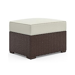 Homestyles 6800-90 Palm Springs Outdoor Ottoman, 1 Seat, Beige