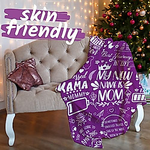InnoBeta New Mom Gifts for Women, Mom to Be Gift Blanket, Pregnancy Gifts for First Time Moms, Gender Reveal Gifts, for New Parents, New Mommy, Flannel Throw Blankets 50"x 65"