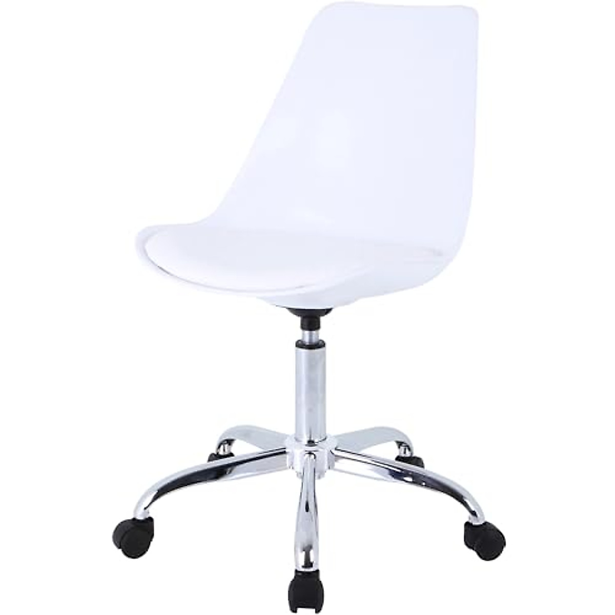 Lorell Plastic Shell Task Chair, White