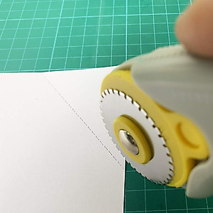 5 Pack 45mm Crochet Edge Skip Blade Perforated Rotary Blades for Paper Perforating Fleece Fabric Scrapbooking